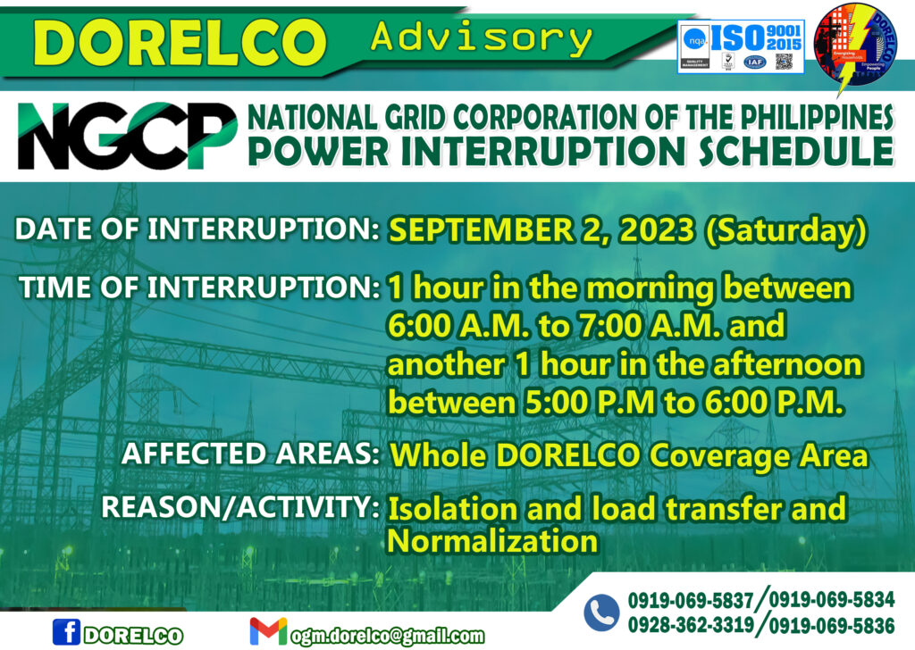Scheduled Power Interruption – Don Orestes Romualdez Electric ...